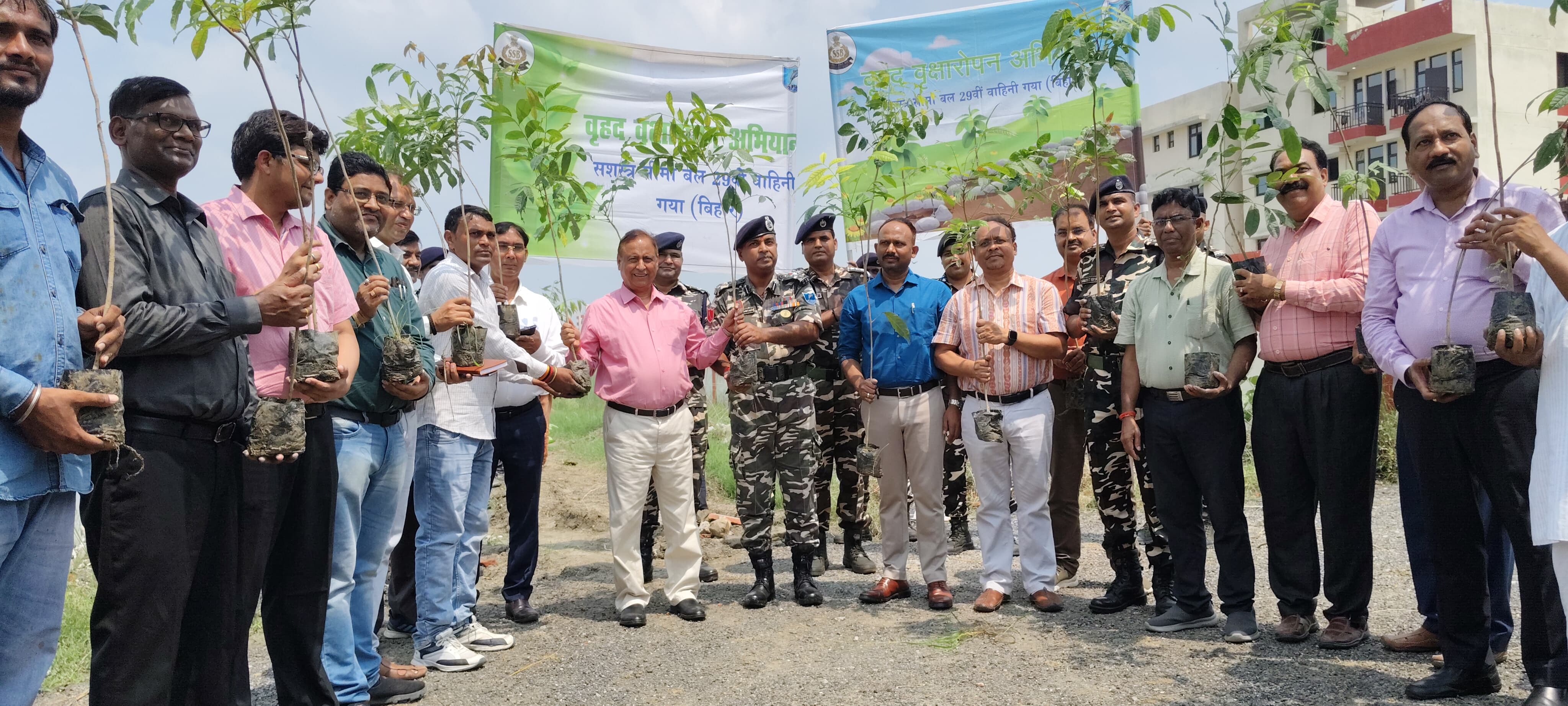 Tree plantation drive under the joint aegis of CUSB and Sashastra Seema ...